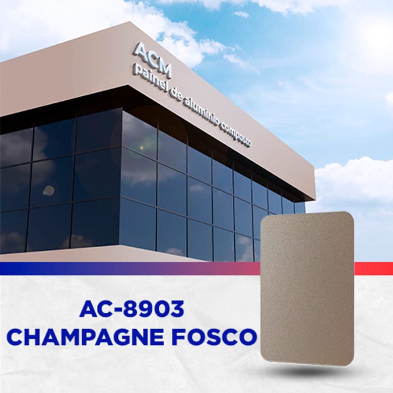 PAINEL ACM – CHAMPAGNE FOSCO – 1.220 X 5.000MM, 3MM - Alumini1