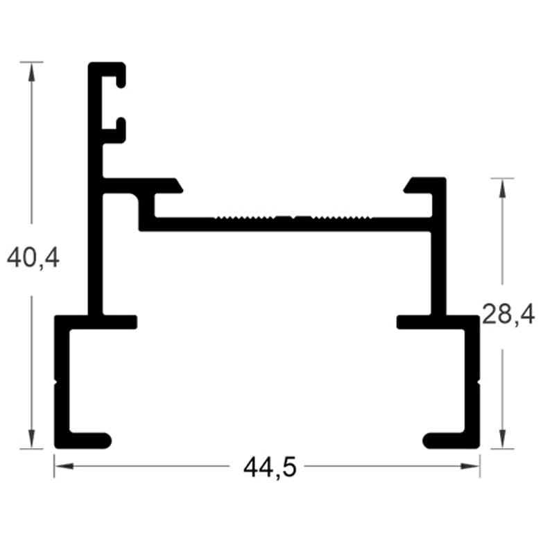 MARCO LATERAL BATENTE – PRETO - Alumini1